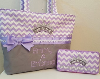 Purple diaper bag | Etsy