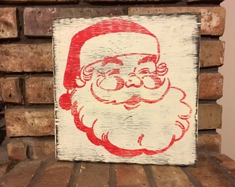 Hand painted santa | Etsy