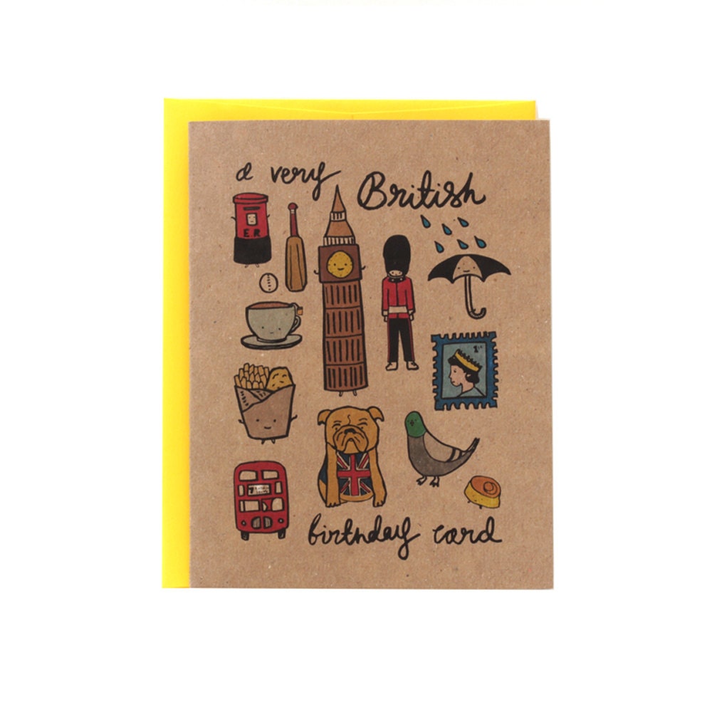 A Very British Birthday Card