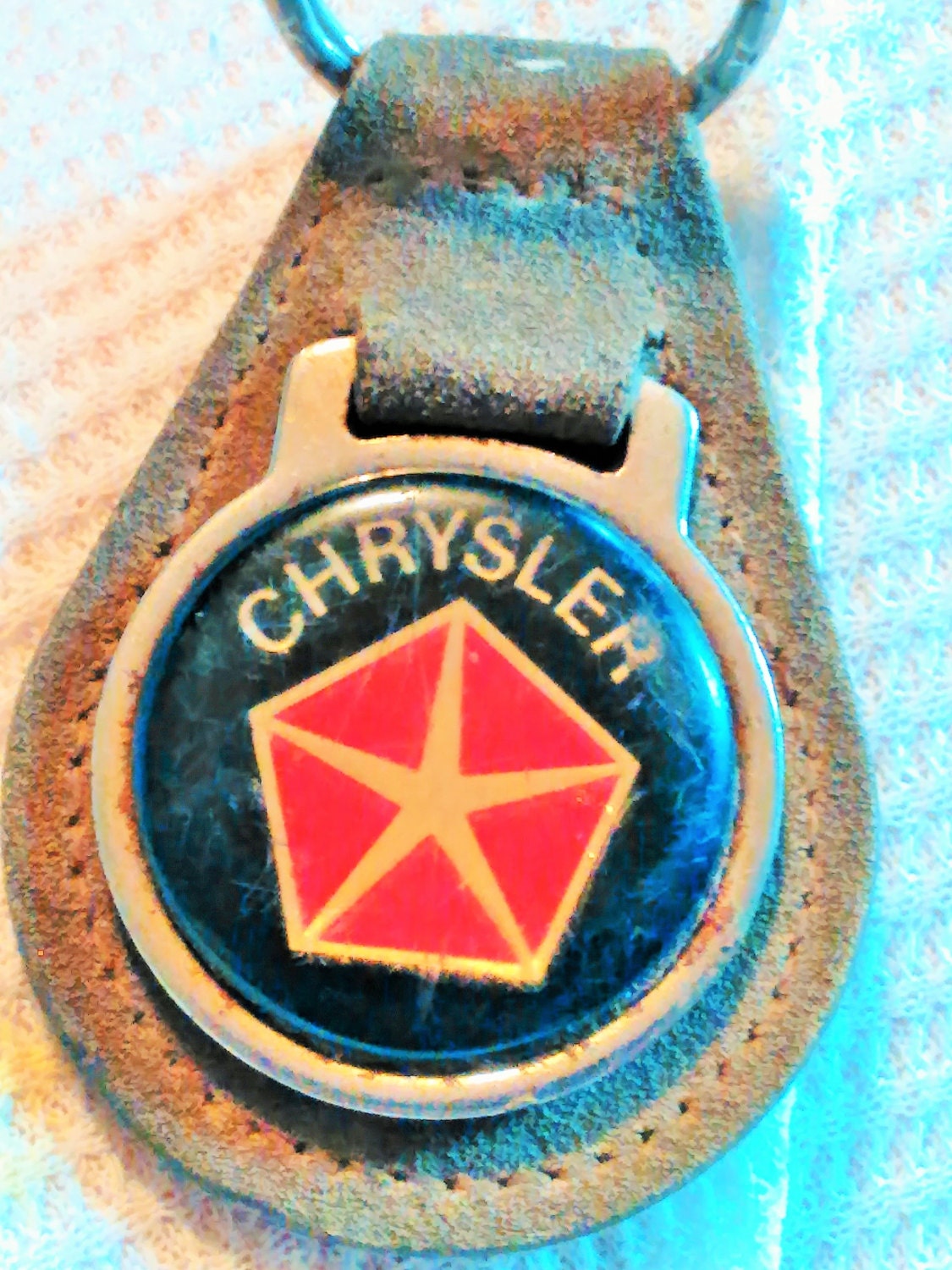 Chrysler Car Logo Key Ring Key Chain by VintageVarietyFinds