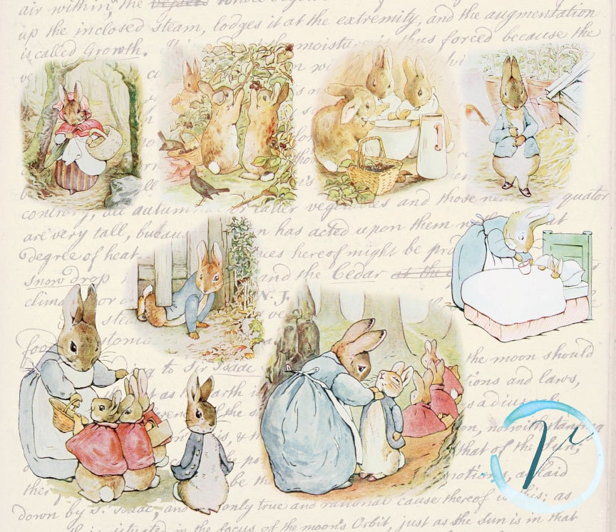 Vintage Clipart Beatrix Potter Peter Rabbit high resolution