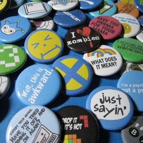 Geek Buttons for Proud Geeks and Nerds Everywhere by Vickinator