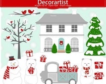 Unique house clip art related items | Etsy