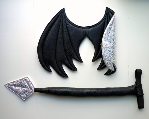 Two Toned Dragon Wings And Tail Set Dragon Cosplay Black And
