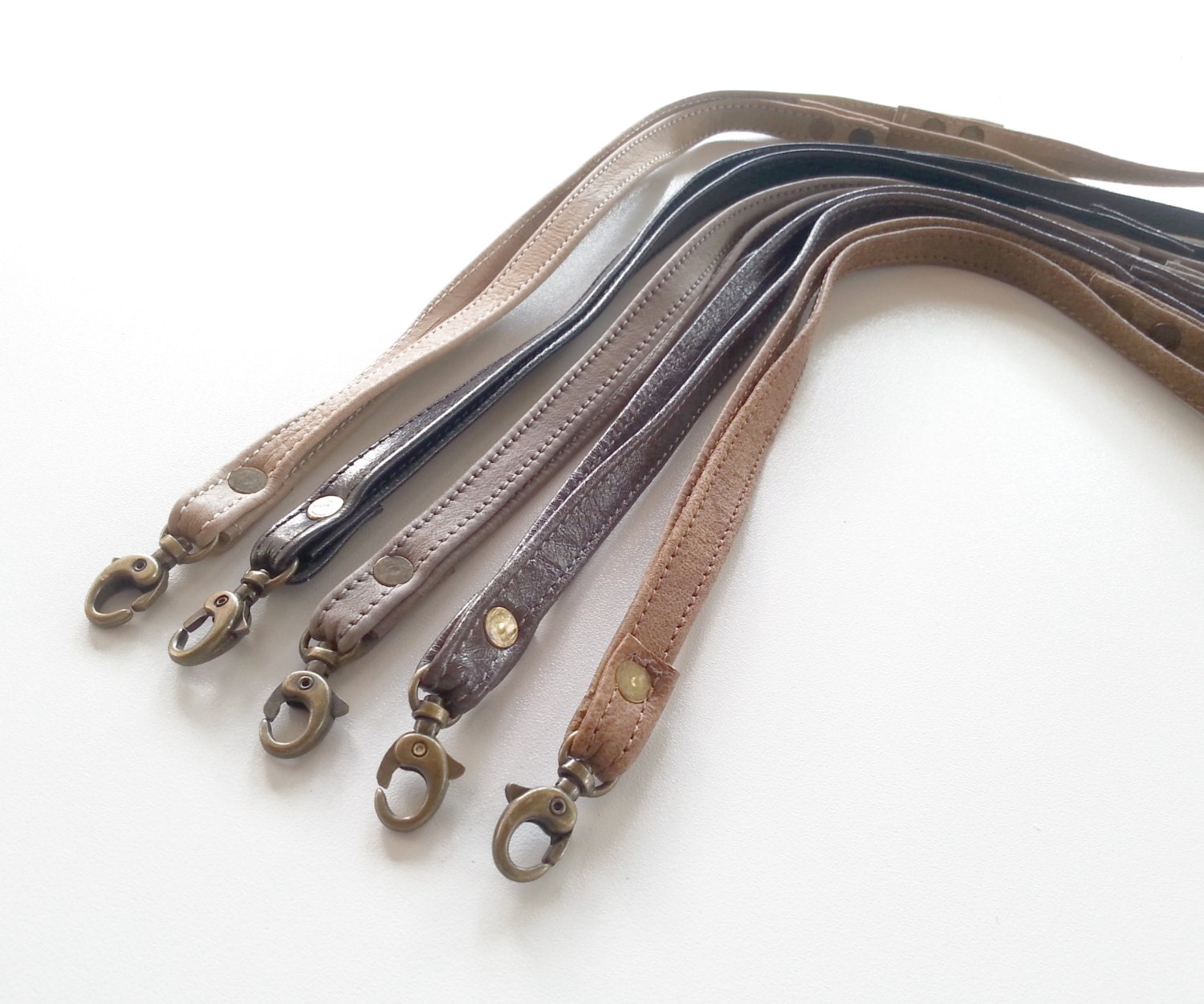 Handmade leather lanyard Leather keychain Gift for women