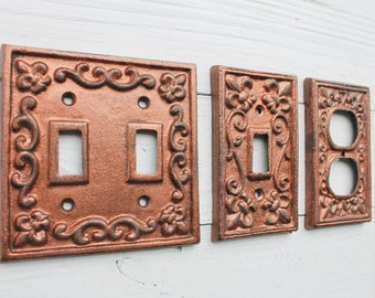 Items similar to BASEBALL PRINT Metal Outlet Cover on Etsy