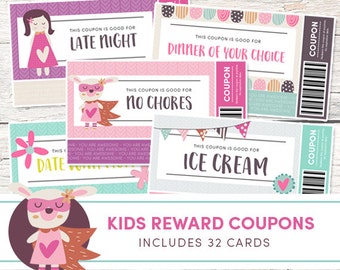 Kids Reward Chart Summer Camping Outdoors by keylimedd on Etsy