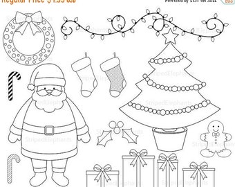 Unique christmas digi stamp related items | Etsy