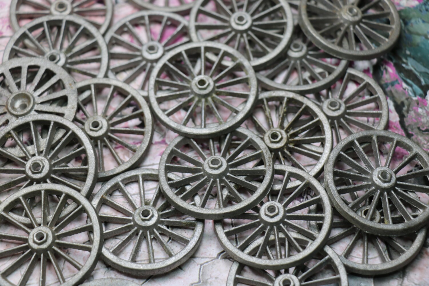 1 Vintage Metal Spoke Wagon Wheel from CaityAshBadashery on Etsy Studio