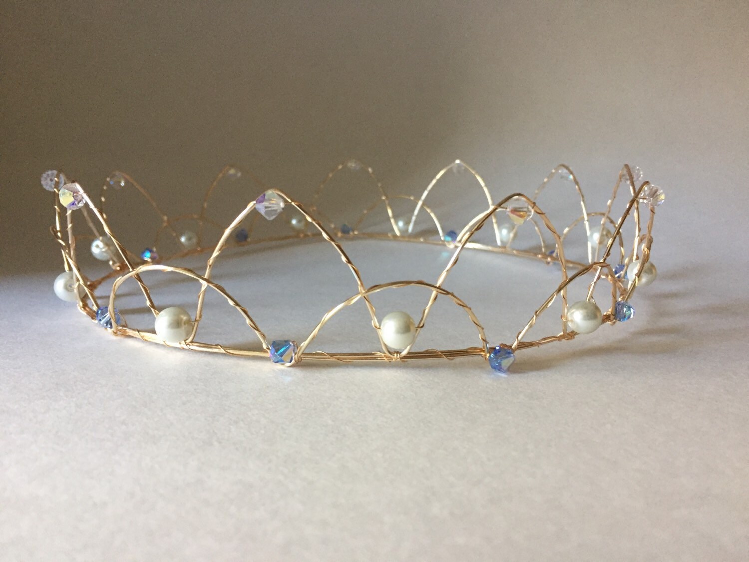 Blue princess crown and scepter set
