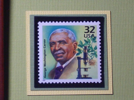 Items similar to George Washington Carver - Framed Commemorative Stamp ...
