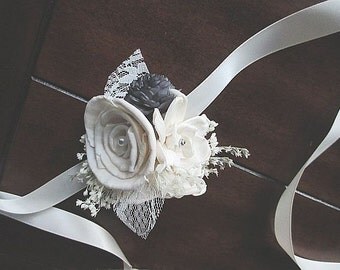 Rustic wrist corsage | Etsy