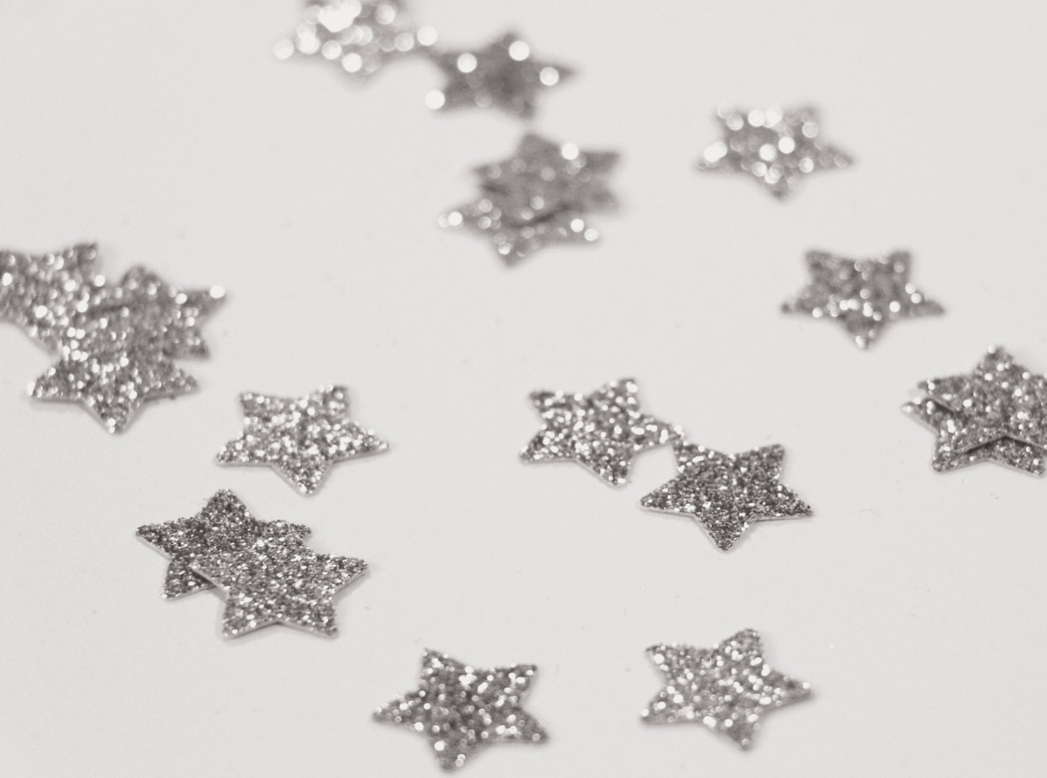 Silver Glitter Star Confetti 5 8 Silver Confetti