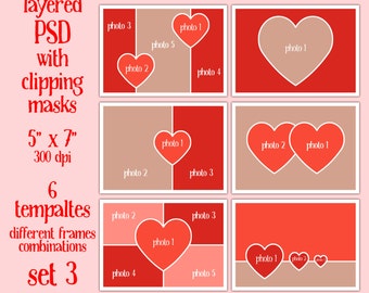 Heart photo collage | Etsy