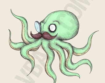 Octopus mustache | Etsy