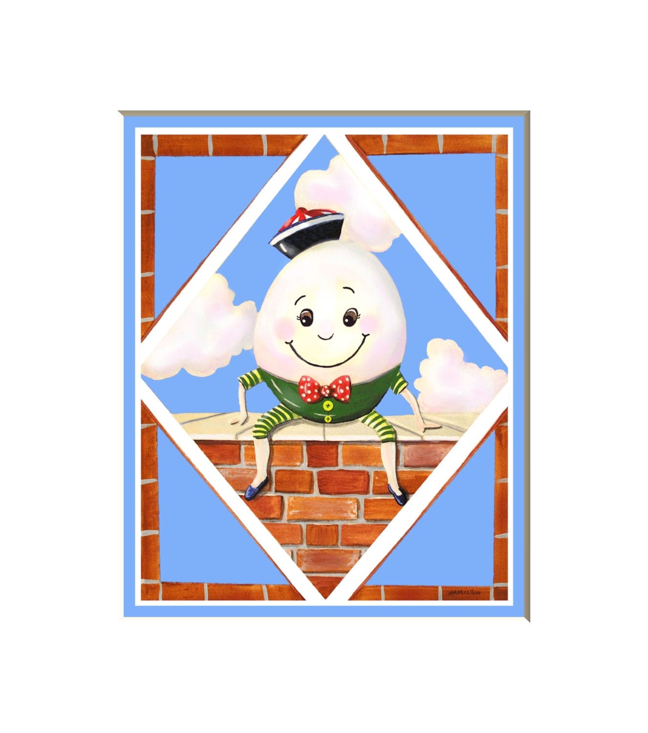 Humpty Dumpty art print baby nursery decor baby boy room