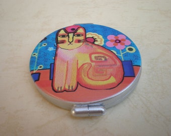 Cat compact mirror | Etsy