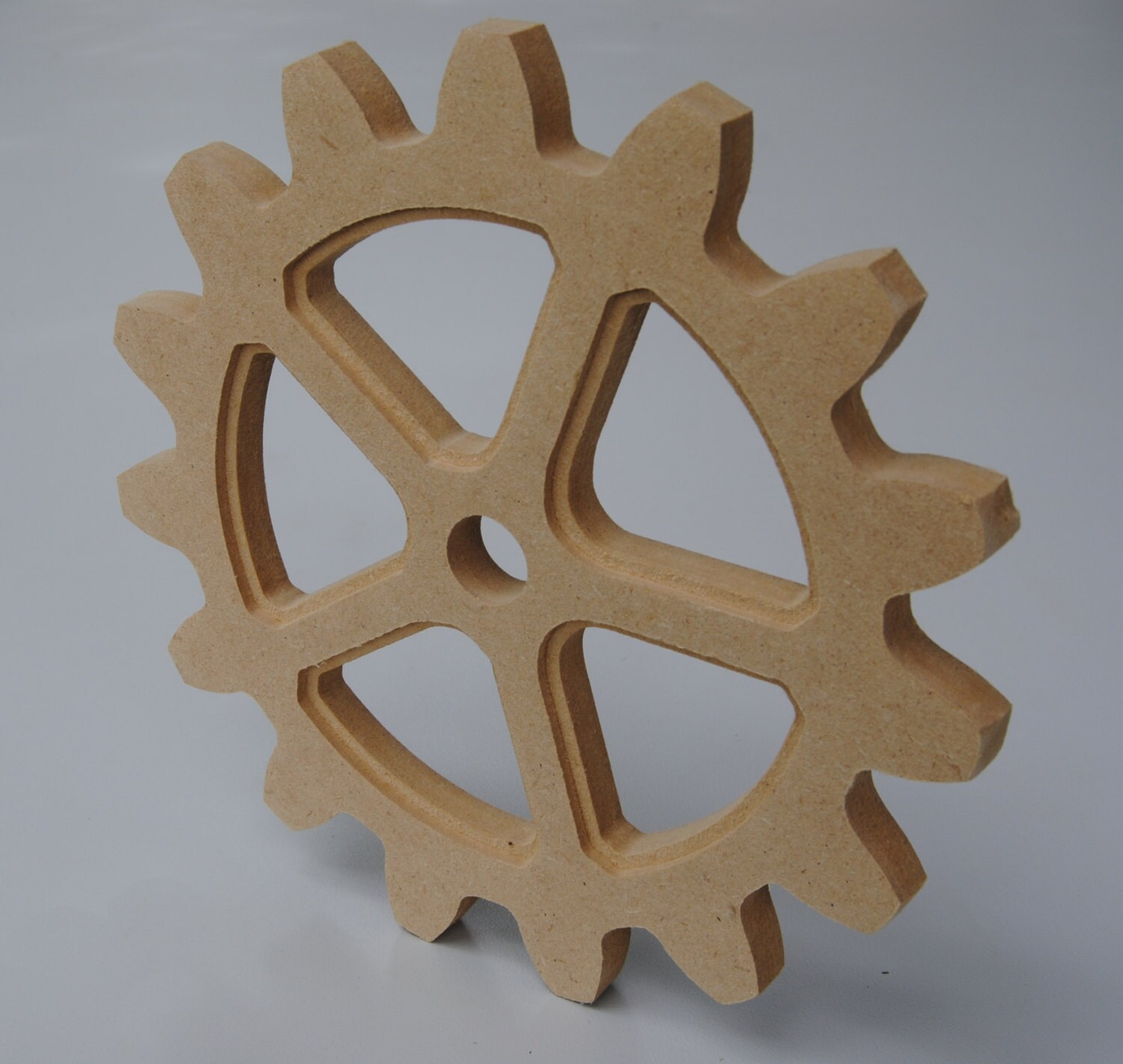 Large Wooden Gear Cog Sprocket 8 inch Steampunk Industrial