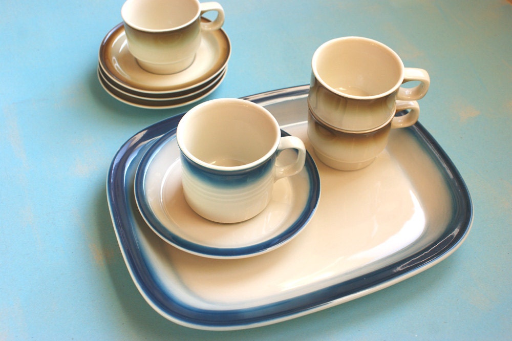 Dip dye porcelain set of vintage German brand Bavaria Walkure – Haute Juice