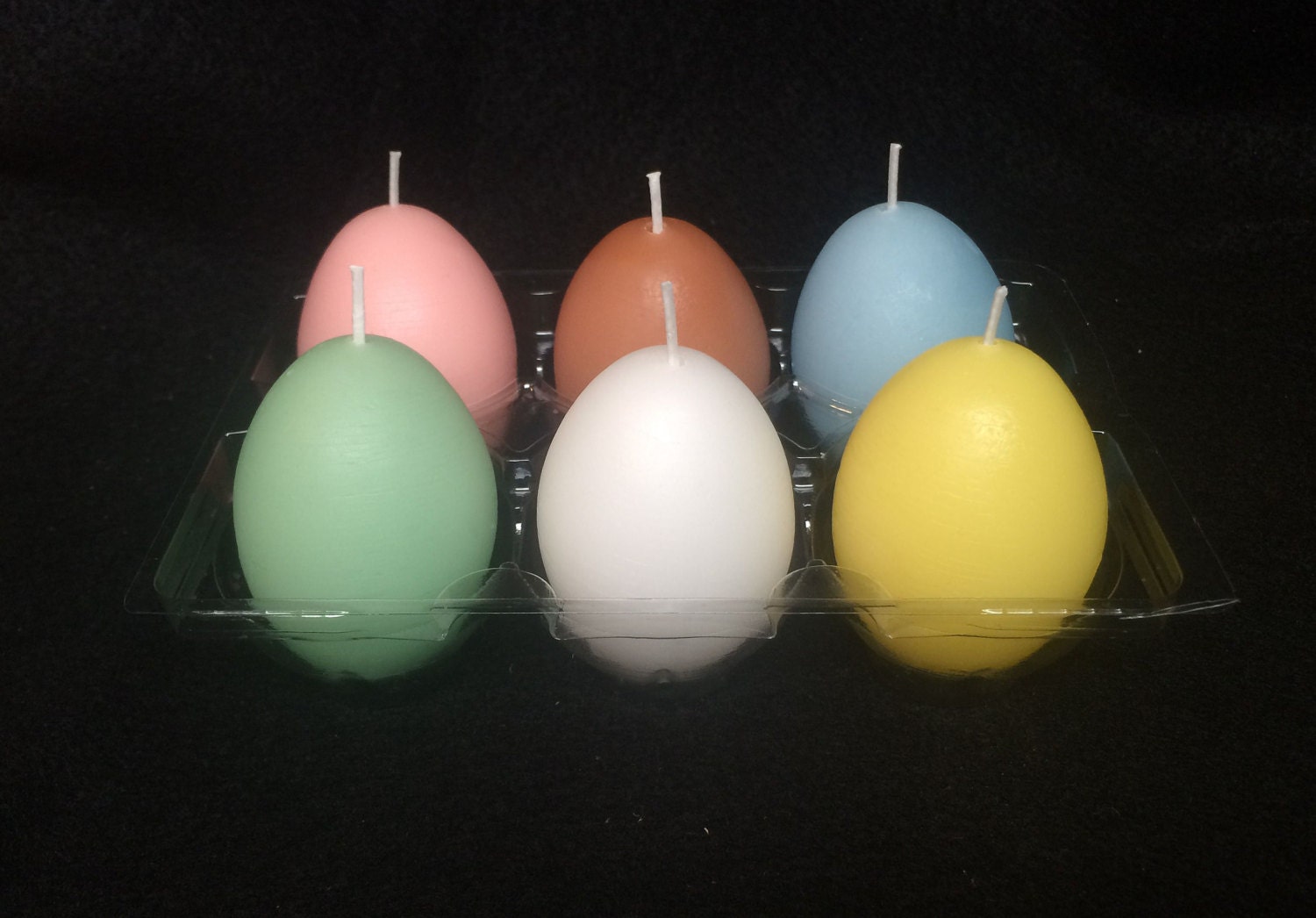three unscented egg shaped candles egg candles easter egg