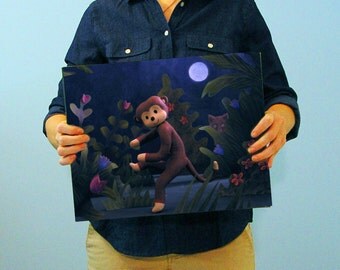 Sock monkey wall | Etsy