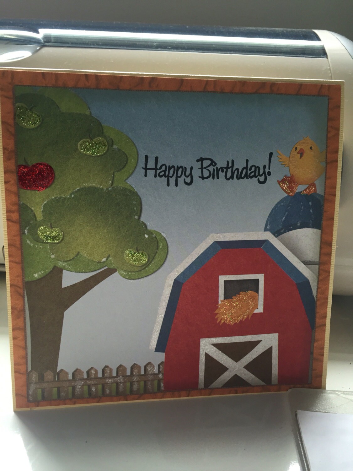 Farm theme birthday card
