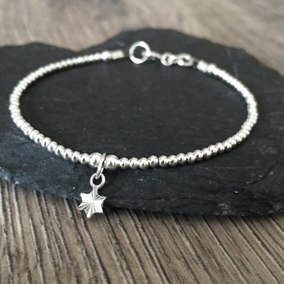 Stacking Charm Bracelet Sterling Silver Bracelet thin