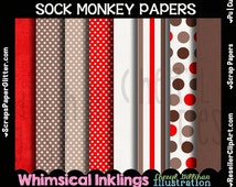 Popular items for sock monkey pattern on Etsy