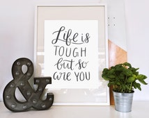 Unique life is tough related items | Etsy