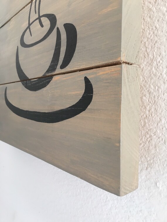 Coffee sign wooden coffee sign coffee decor kitchen by PeavyPieces