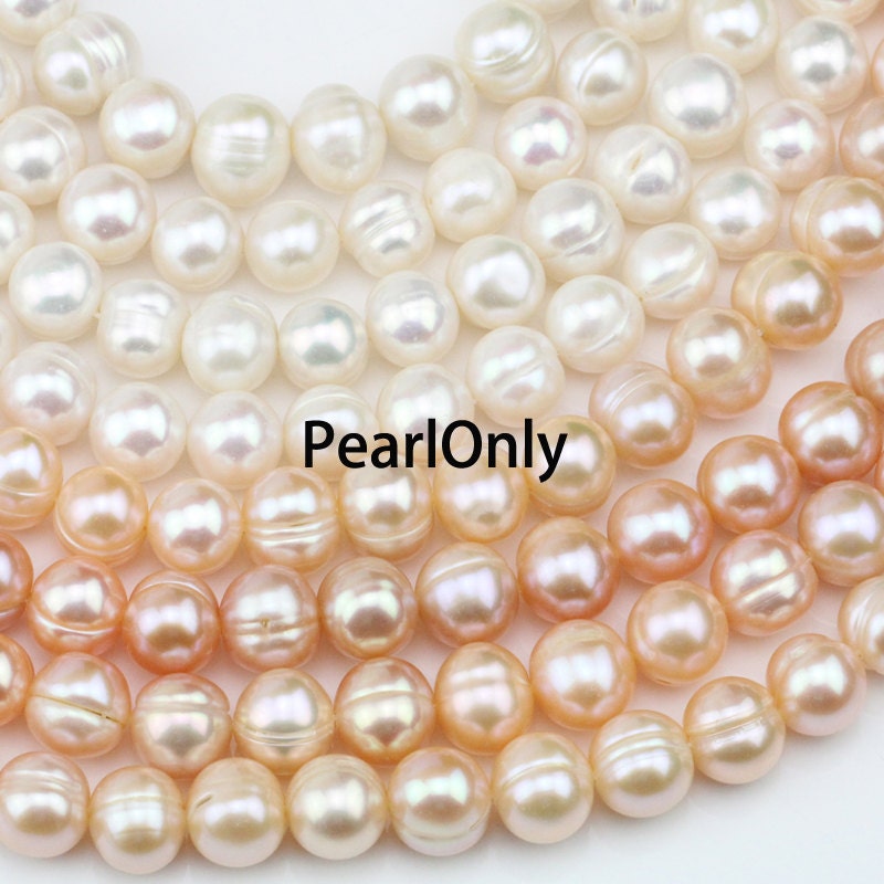 8mm white freshwater pearl strandpink potato near by PearlOnly
