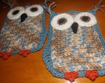 Owl potholders | Etsy