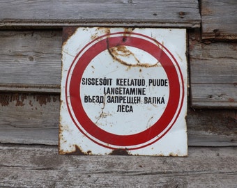 Vintage warning sign | Etsy