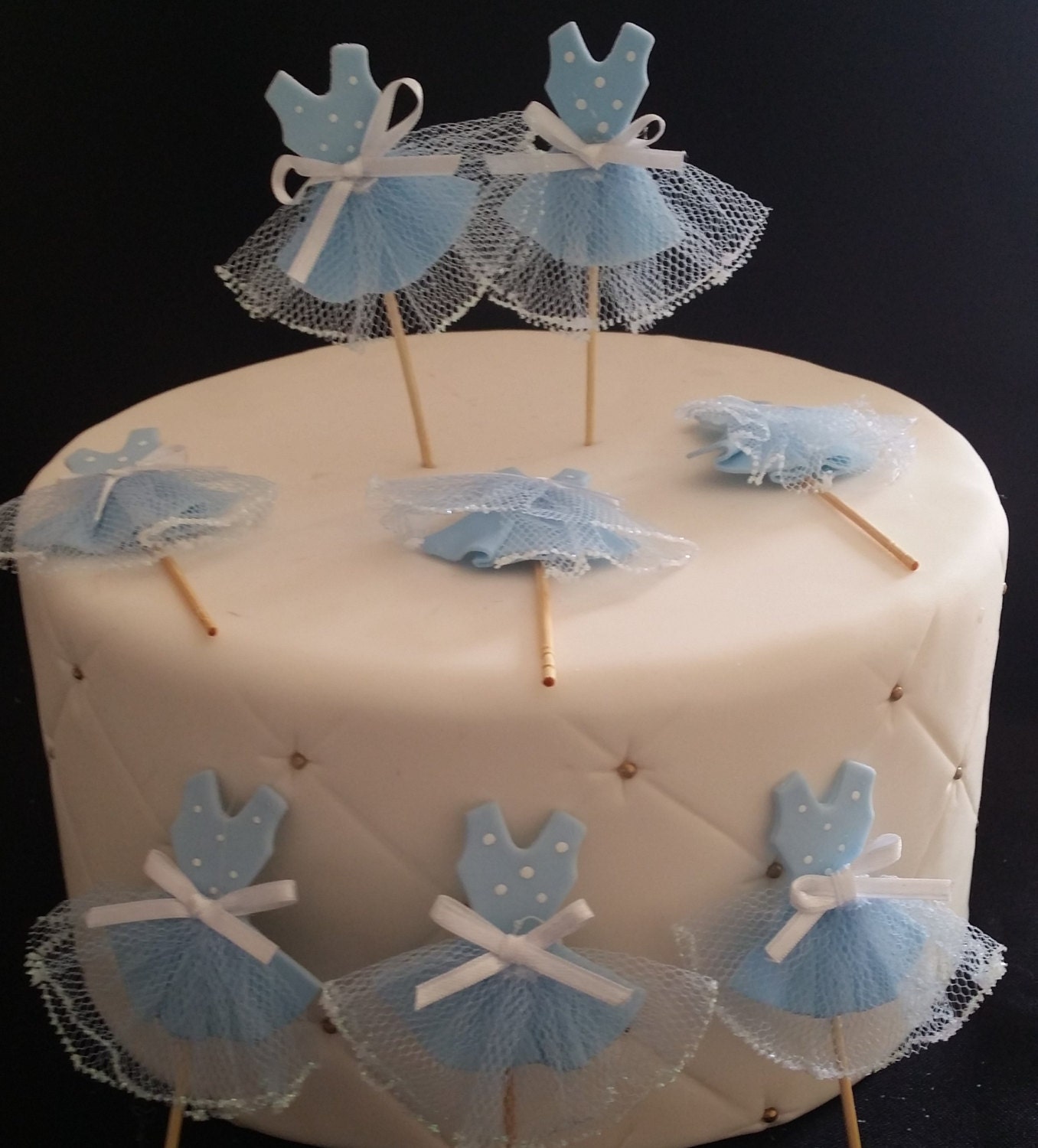 Tutus Cake Toppers Baby Shower Favor Baby by CakeToppersBoutique