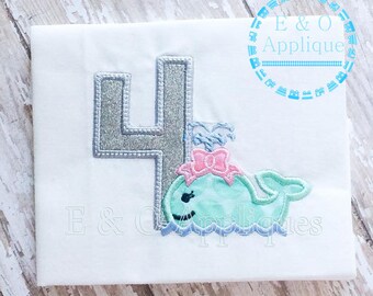 Dino Birthday Applique Design Dinosaur Birthday by EandOApplique