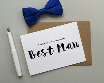 Unique best man card related items | Etsy