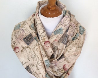 Items similar to Infinity scarf in multi color pattern, Lightweight and ...
