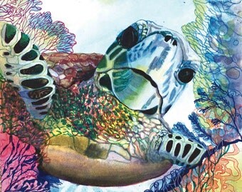 Whimsical turtle | Etsy