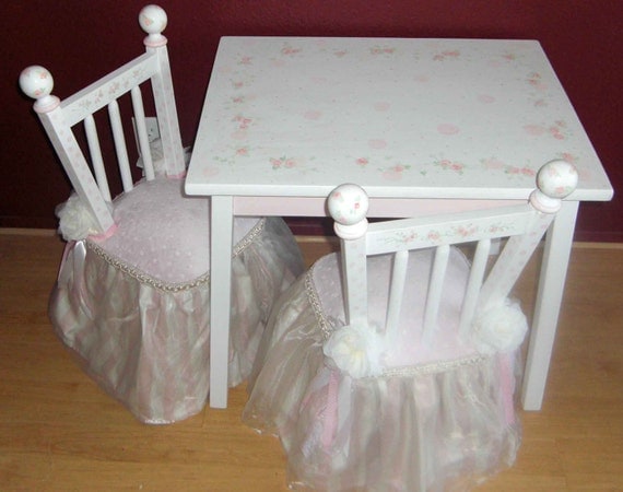 custom princess table set hand painted children's
