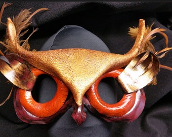 Feather owl mask | Etsy