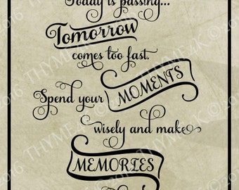 Memories stencil | Etsy