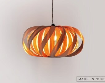 Ceiling light Modern Natural Wood Veneer Exclusive by MadeInWoodLv