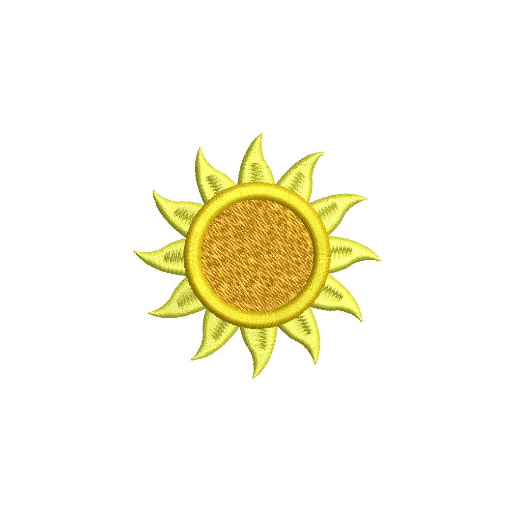 SUN machine embroidery design Instant Download