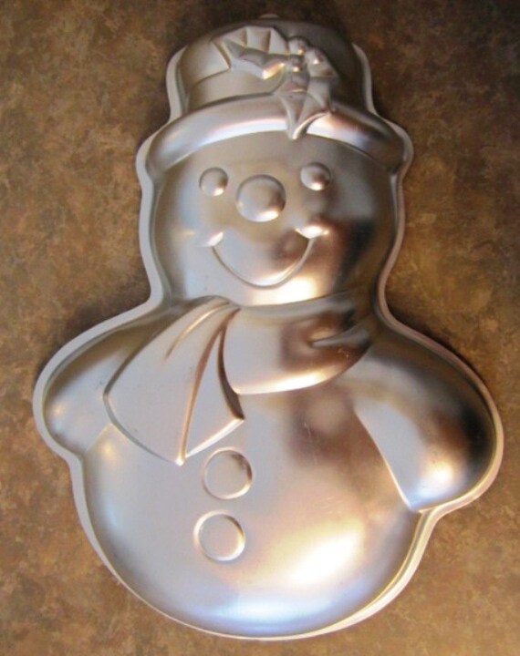 Items similar to Vintage Wilton 1989 Merry Snowman Cake Baking Pan 2105 ...