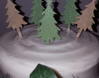 Tree cake topper | Etsy