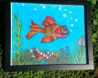 Unique underwater art related items | Etsy