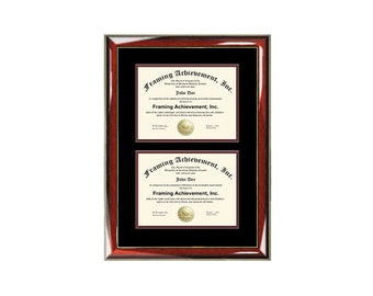 Double diploma frame | Etsy