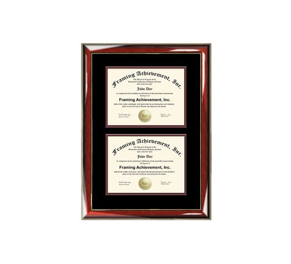 Double Degree Frame Dual Diploma Frames Two Certificate Glossy