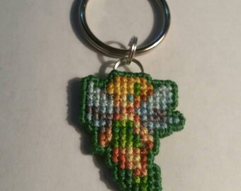 Needlepoint keychain | Etsy