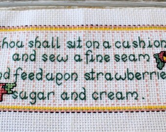 Unique poem cross stitch related items | Etsy